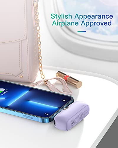 Kuulaa iPhone Portable Charger 5000mAh, Fast Charging Mini Power Bank, Ultra-Compact Small Battery Pack for iPhone 14/14Pro/14 Plus/13/13 Pro Max/12/12 Mini/12 Pro Max/11/11 Pro Airpods