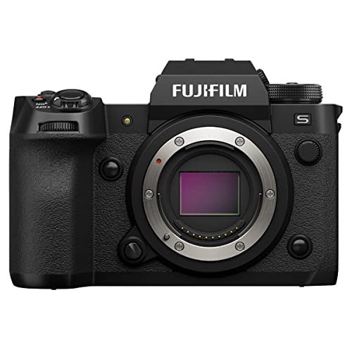 Fujifilm X-H2S Mirrorless Digital Camera Body, Black Bundle with 128GB SD Memory Card, Extra Battery, Cleaning Kit