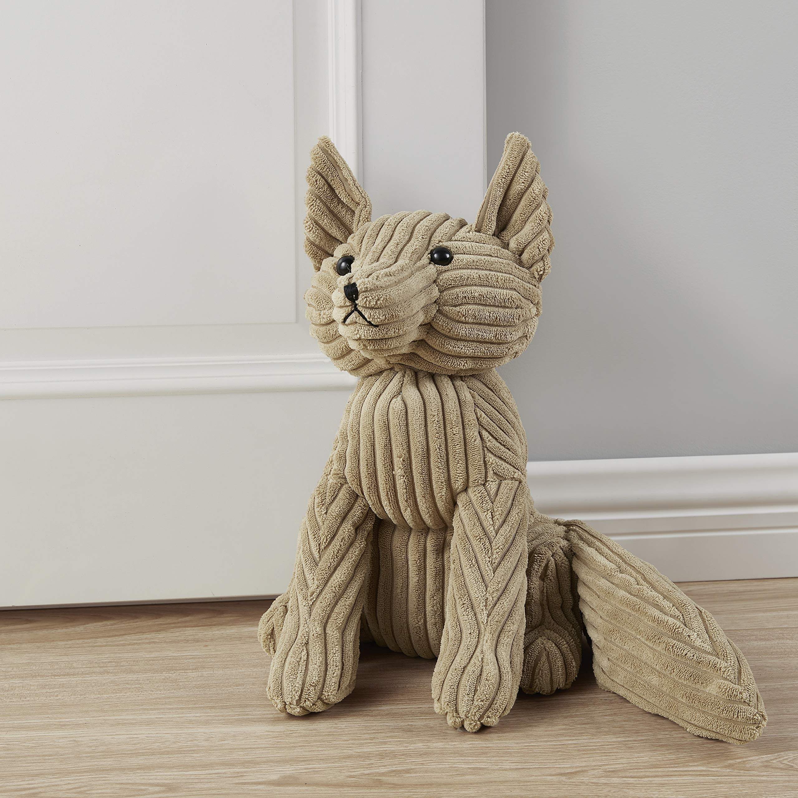 Morgan Home Premium Decorative Door Stopper ā Cute & Funny Animal Door Stop Holders for Any Room ā Plush Floor Door Stoppers Available in Many Cute Designs - 11 x 5.5 x 5.5 inches (Beige Dog)