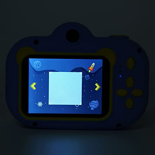 Kids Digital Camera, 30fps Full Color IPS Screen Kids Camera 1080P Cute Cartoon Design Lightweight for Holiday Travel (Blue)
