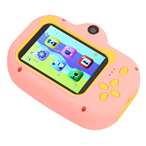 JTLB 1080P 2inch Kids Camera , Cute Cartoon Design USB HD Digital Children Selfie Camera ,Built in 1000mAh Battery for Birthday (Pink)