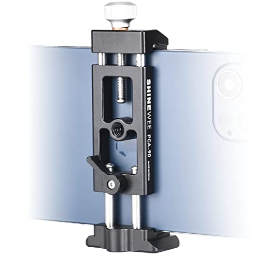 Cell Phone Tripod Mount Adpater,1/4" Socket Mount, ARCA or RRS Quick Release Phone Holder from Tripod Ballhead Clamp,Compatiable iPhone13,12,11,X,8,7,6,Plus,Mini,Se