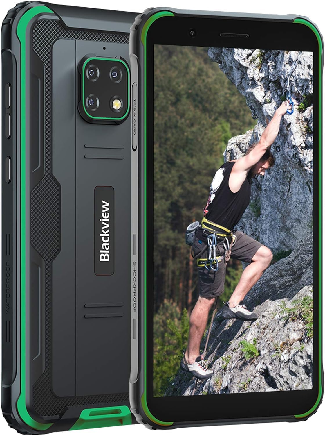 Unlocked Phones Rugged, Blackview BV4900 Smartphone, Android Cell Phone, 5580mAh 4G GSM Cell Phone, 5.7" HD+ Cellphones, 3GB+32GB/SD 128GB Waterproof Unlocked Smartphone, NFC Rugged tmobile Phone