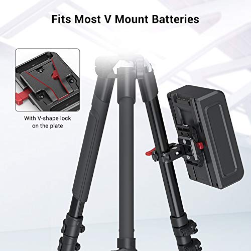 SmallRig Mini V Mount Battery Plate, V-Lock Mount Battery Plate with Crab-Shaped Clamp for Camera Power Supply - 2989