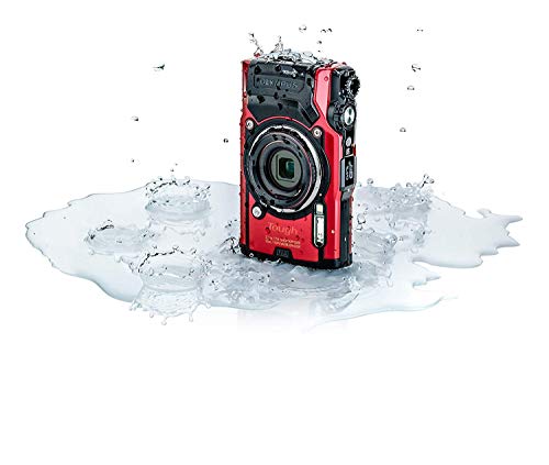 Olympus Tough TG-6 Waterproof Camera, Red -16GB Basic Bundle (Renewed)