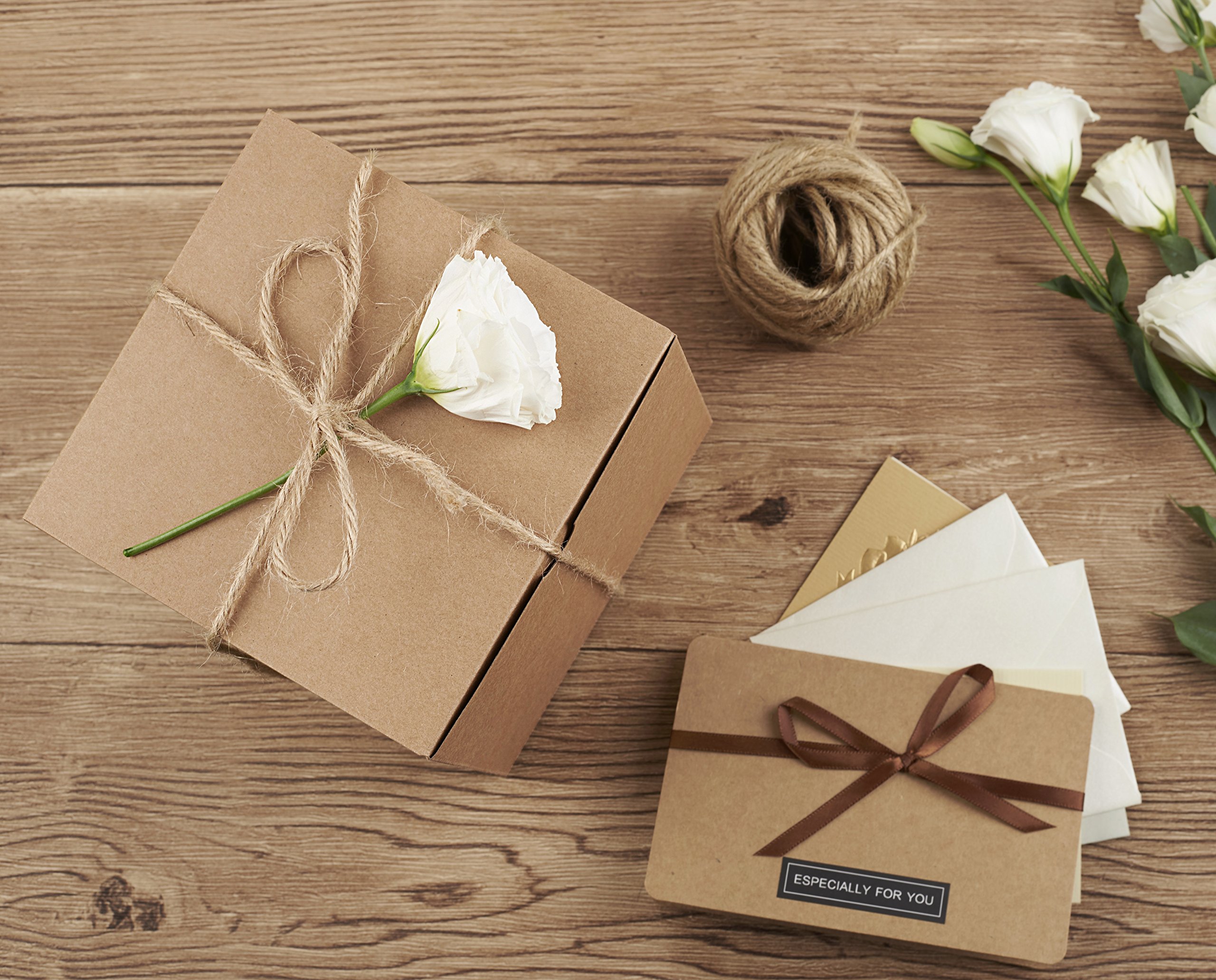 MESHA Kraft Gift Box 9x4.5x4.5 Inch Gift Boxes with Lids, Gift Box for Bridesmaid Proposal, Groomsmen Proposal, Birthday Gift, Christmas Presents, Party Favor, Wedding Favor, 10 Pack