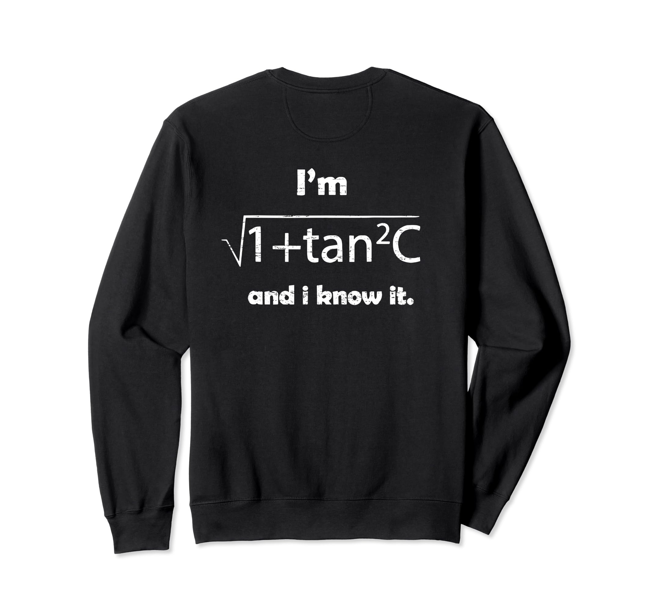 I'm Sexy Math Humor I'm Sec C And I know It (On Back) Sweatshirt