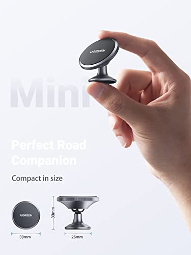 UGREEN Magnetic Car Phone Holder for Dashboard Cell Phone Mount Magnet Holder Adjustable Compatible with iPhone 14 13 Pro Max, iPhone 12 11 Plus SE XS XR 8 7, Samsung Galaxy S22, Google Pixel