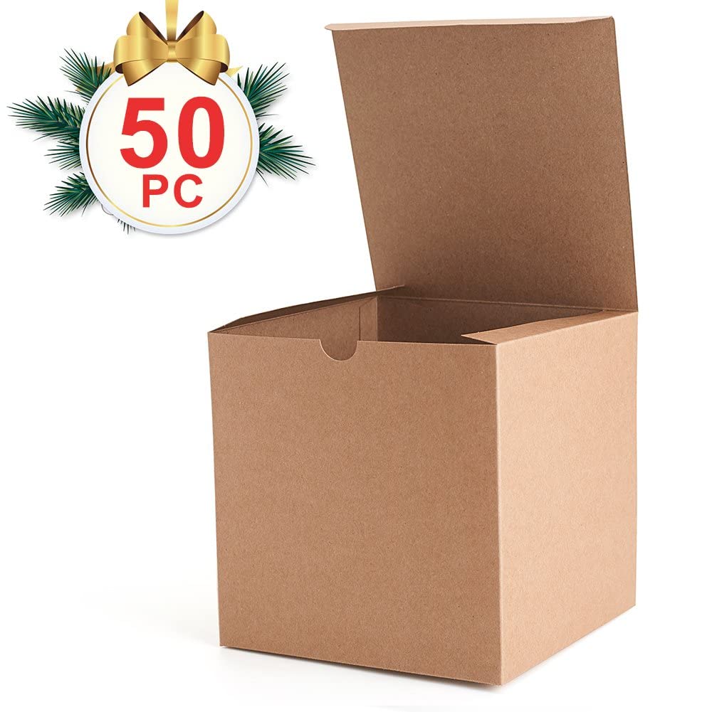 MESHA Kraft Gift Box 9x4.5x4.5 Inch Gift Boxes with Lids, Gift Box for Bridesmaid Proposal, Groomsmen Proposal, Birthday Gift, Christmas Presents, Party Favor, Wedding Favor, 10 Pack