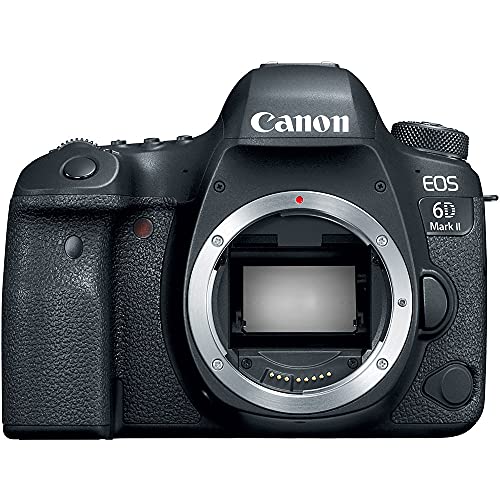 Canon EOS 6D Mark II DSLR Camera (Body Only) (1897C002), EOS Bag, Sandisk Ultra 64GB Card, Cleaning Set and More (Renewed)