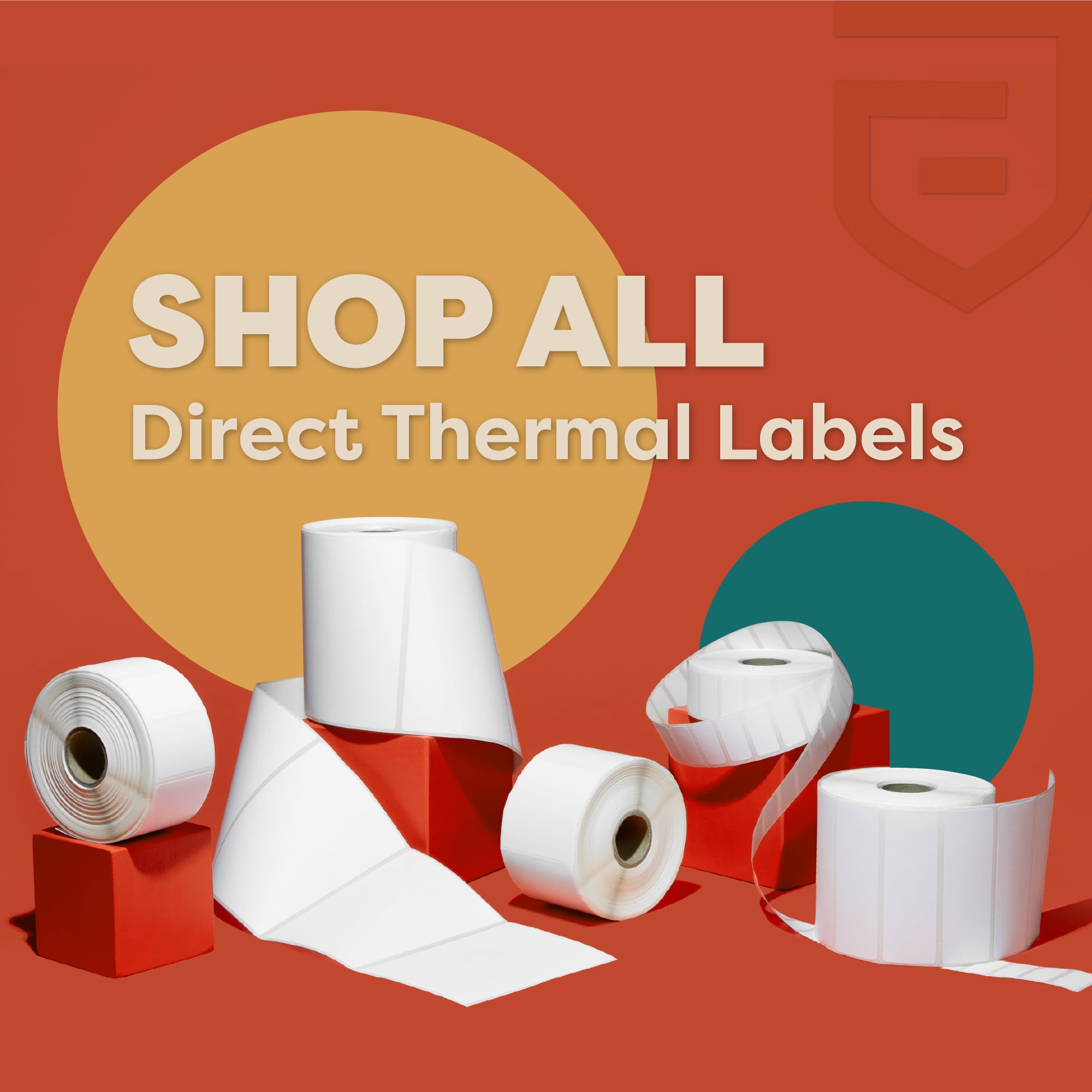 Aegis Adhesives - 3β X 2β Direct Thermal Labels for Shipping, Postage, Perforated & Compatible with Rollo, Zebra, & Other Desktop Label Printers (12 Rolls, 700/Roll)