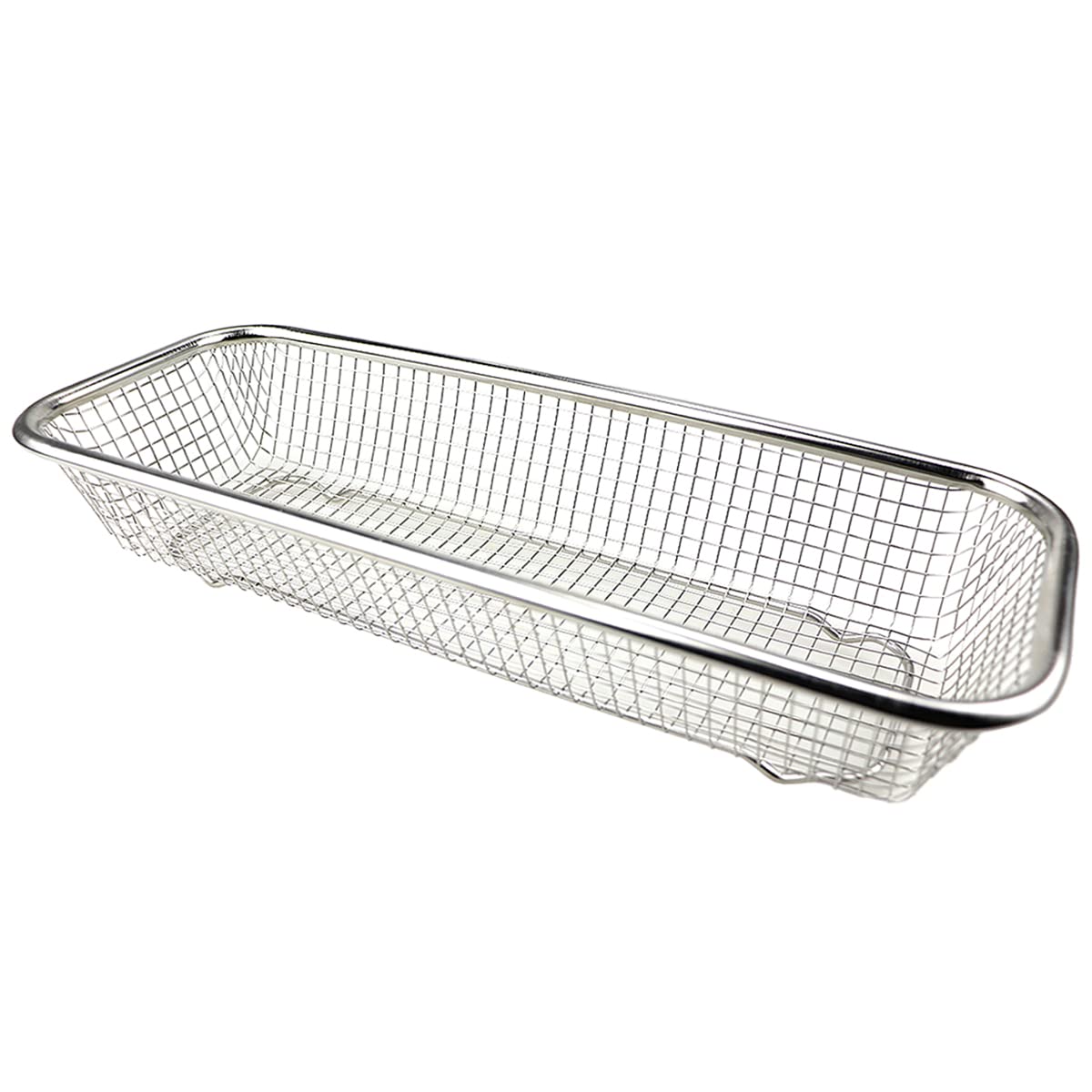 DOERDO Stainless Steel Utensil Holder Dish Drying Silverware Cutlery Basket for Kitchen Dining Picnics 12"x4.9"x2.2", Silver