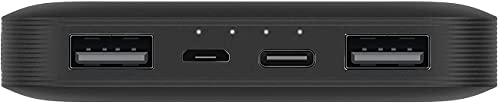 Xiaomi Mi 10000 mAh 37Wh Redmi Portable Power Bank, Dual Micro-USB/USB-C Input Port 2.6A Fast Charging, 2 USB-A Output Charges 2 Devices Same time, Portable Charger for iPhone iPad Galaxy Tablets
