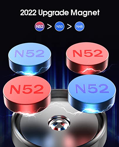 NIYEVN [2 Pack] Magnetic Phone Mount,[Upgrade Magnet] Magnetic Phone Holder for Car, Dashboard Phone Holder Mount 360 Adjustable,Car Mount for iPhone Samsung etc All Smartphones (Black)