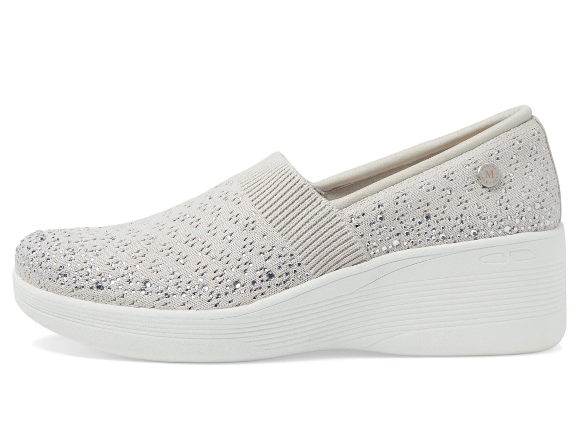 SKECHERS Women's Martha Stewart PIER LITE-Reflection Loafer, Light Grey Silver, 6