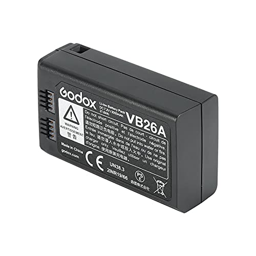 GODOX V1 Battery VB26 VB26A VB26B Lithium Battery Pack V1-S V1-C V1-N V1-F Round Head Flash and V860III Series Flash V850III AD100Pro Flash Speedlight