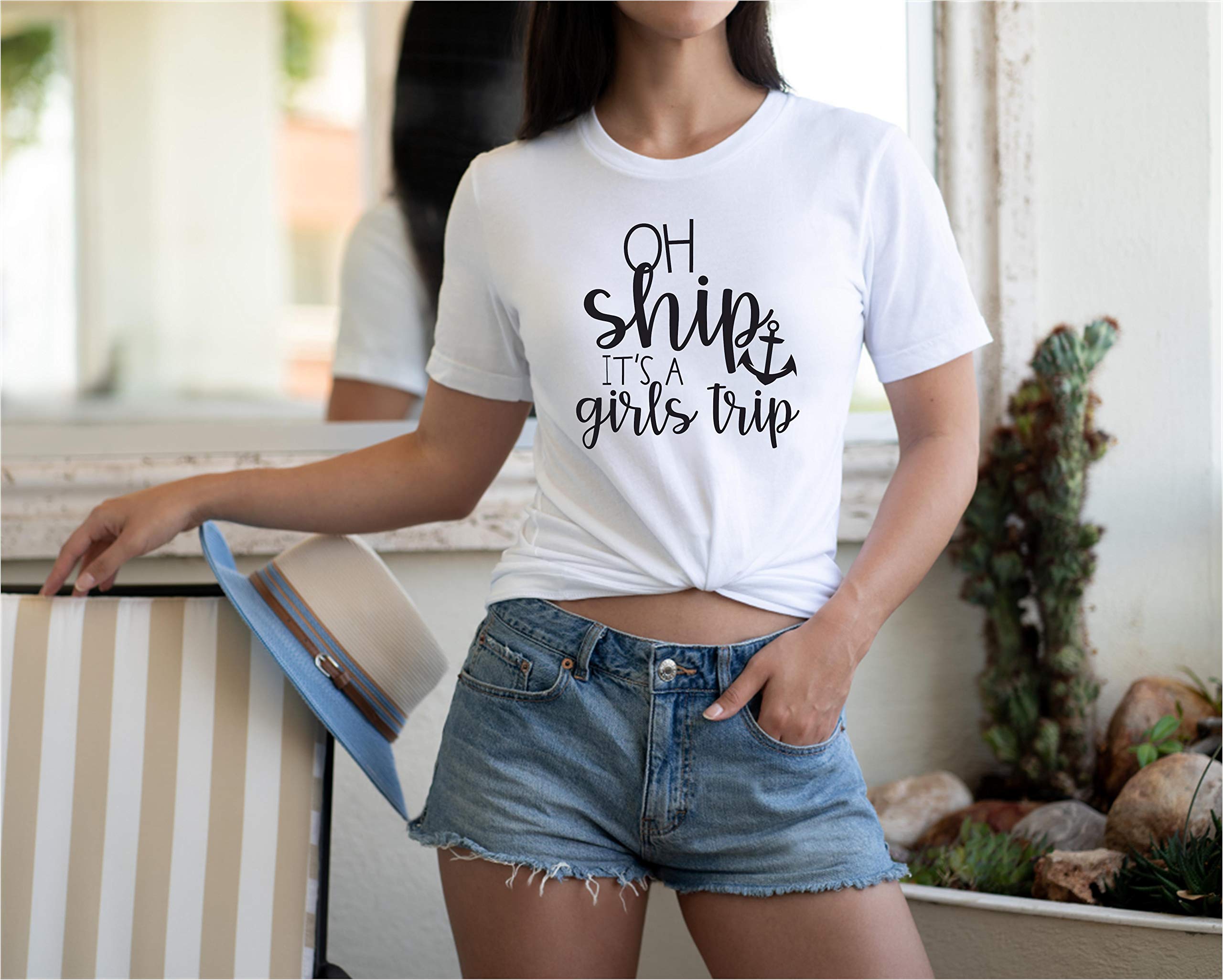 SEC Apparel Iron on Cruise Decals for Clothing, Patch, transfers, Shirts and More. Colors: Blue, White, Metallic, Glitters and More. (Girls Trip)