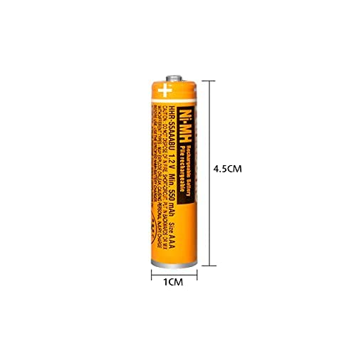 EOCIK 8 Pack HHR-55AAABU NI-MH Rechargeable Battery for Panasonic 1.2V 550mAh AAA Battery for Cordless Phones