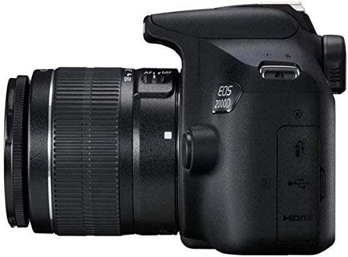 EOS 2000D / Rebel T7 Digital SLR Camera Body w/EF-S 18-55mm f/3.5-5.6 Lens 3 Lens DSLR Kit + Pixibytes Deluxe 16 Pcs Bundle (Renewed)