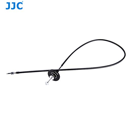 JJC TCR-70BK Black 70cm Threaded Cable Release, Mechanical Shutter Release Cable, Mechanical Cable Release with Bulb-Lock Design for Long exposures
