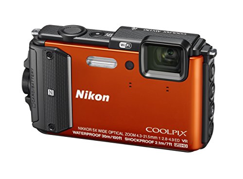 Nikon Coolpix AW130 Shock & Waterproof GPS Digital Camera (Orange) - International Version