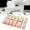 FTVOGUE 5PCS Ink Cartridge, Reusable Printing Ink Cartridge PGBK BK C M Y 5 Color for Printing (970-971)