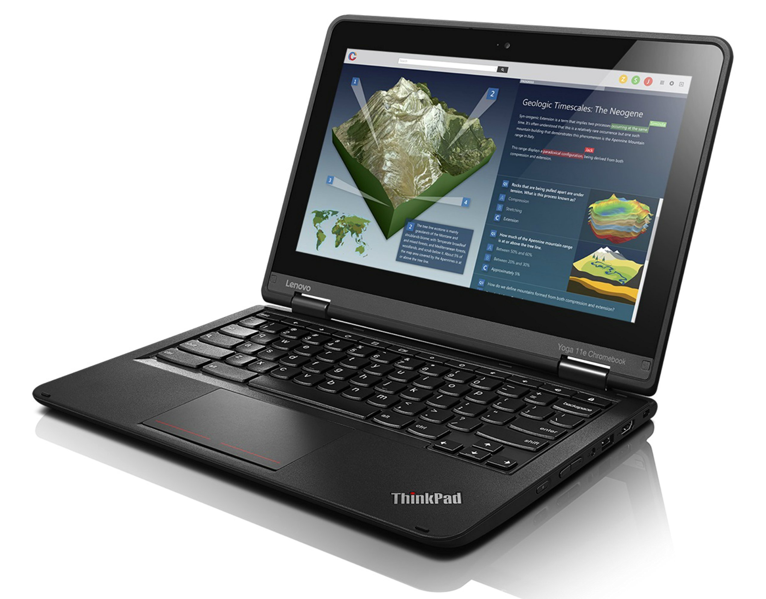 Lenovo Thinkpad Yoga 11.6" Convertible IPS Multitouch Chromebook, Intel Quad Core Processor 1.60GHz, 4GB RAM, 16GB SSD, HDMI, 802.11ac, Webcam, Chrome OS (Renewed)