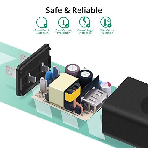 USB Wall Charger, FONKEN 5V 2A Power Adapter Universal Travel Charger USB Plug Cell Phone Charger Block Cube Compatible with iPhone, iPad, Google Nexus, Samsung, LG, HTC, Moto and More