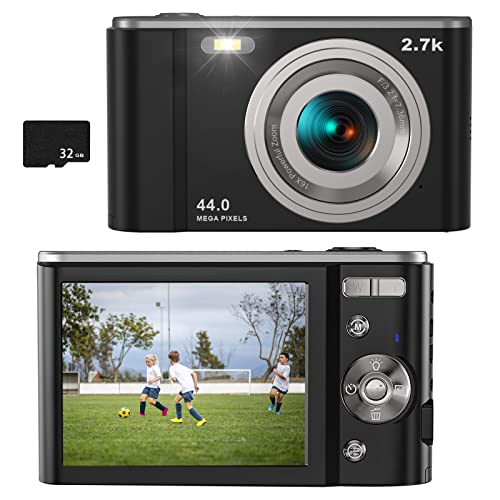 Digital Camera for Kids Boys and Girls - 2.7K 48MP Children's Camera with 32GB SD Card, Rechargeable Electronic Mini Camera for Students, Teens, Kids