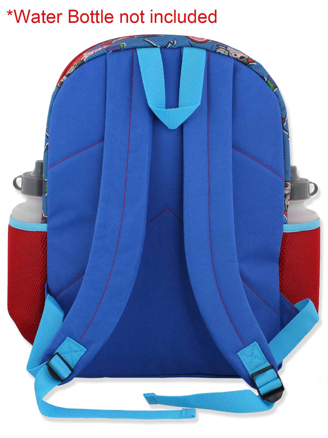 Marvel Kawaii Boys 16" Backpack 5 piece School Set (One Size, Blue)