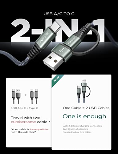 54W USB C Car Charger Fast Charge, AINOPE Super Fast Cigarette Lighter USB Charger Adapter Dual Port PD&QC 3.0 Car Charger USB Fast Charging Compatible with iPhone 14 13 Samsung Galaxy iPad