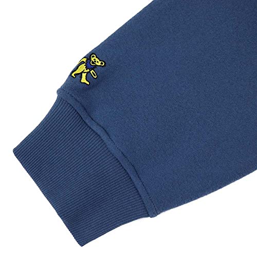 SEC.119 Grateful Dead Dancing Bear Men Classic Hoodie | Medium-Weight Fabric Hooded Sweatshirt | Navy | Officially Licensed Apparel | Extra Large