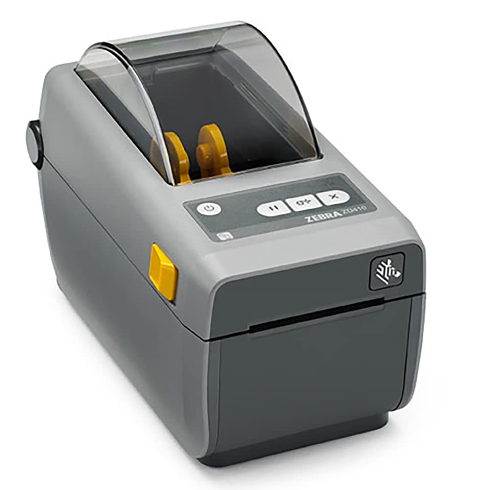 ZEBRA ZD410D Direct Thermal Only Desktop Printer - USB and USB Host, Modular Connectivity - 2.2-Inch Max Print Width, 203 DPI, 6 IPS, Monochrome Barcode Label Printer, Grey - ZD41022-D01000EZ YKGAV