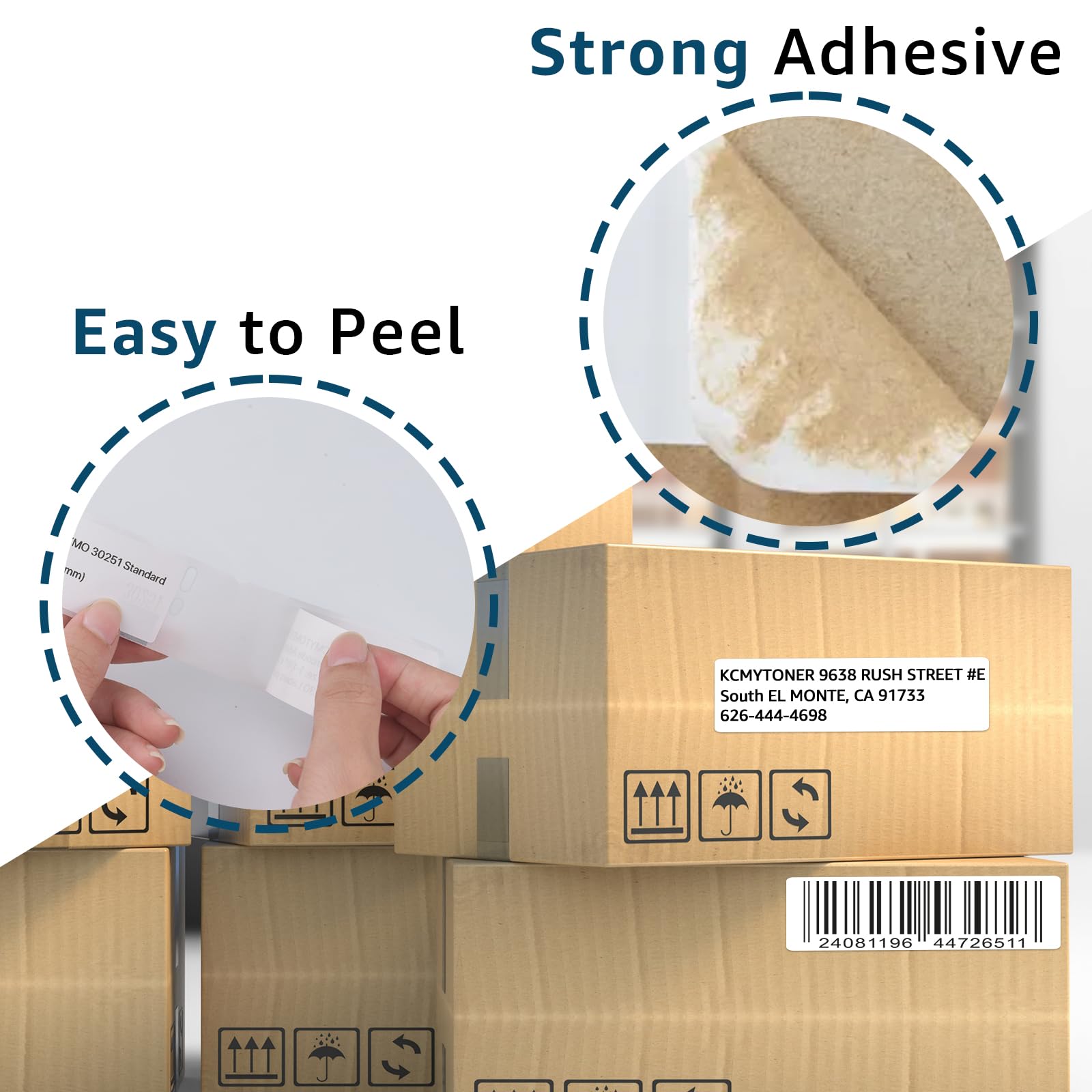 KCMYTONER Compatible with DYMO LW 30251 White Address Barcode Labels 1 1/8" x 3 1/2" Premium Self-Adhesive Replace for LabelWriter 450, 450 Turbo, 4XL, Rollo Zebra Printers, 8 Rolls (130/Roll)