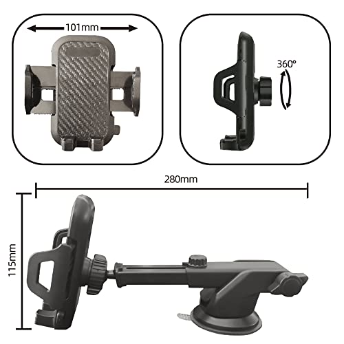 BEATYLIFE Car Phone Holder Mirror Shower Phone Holder, 2 Pack Reusable Non-Residue Phone Mount for Kitchen Bathroom Wall Makeup YouTube Video TikTok, Compatible with All Phones