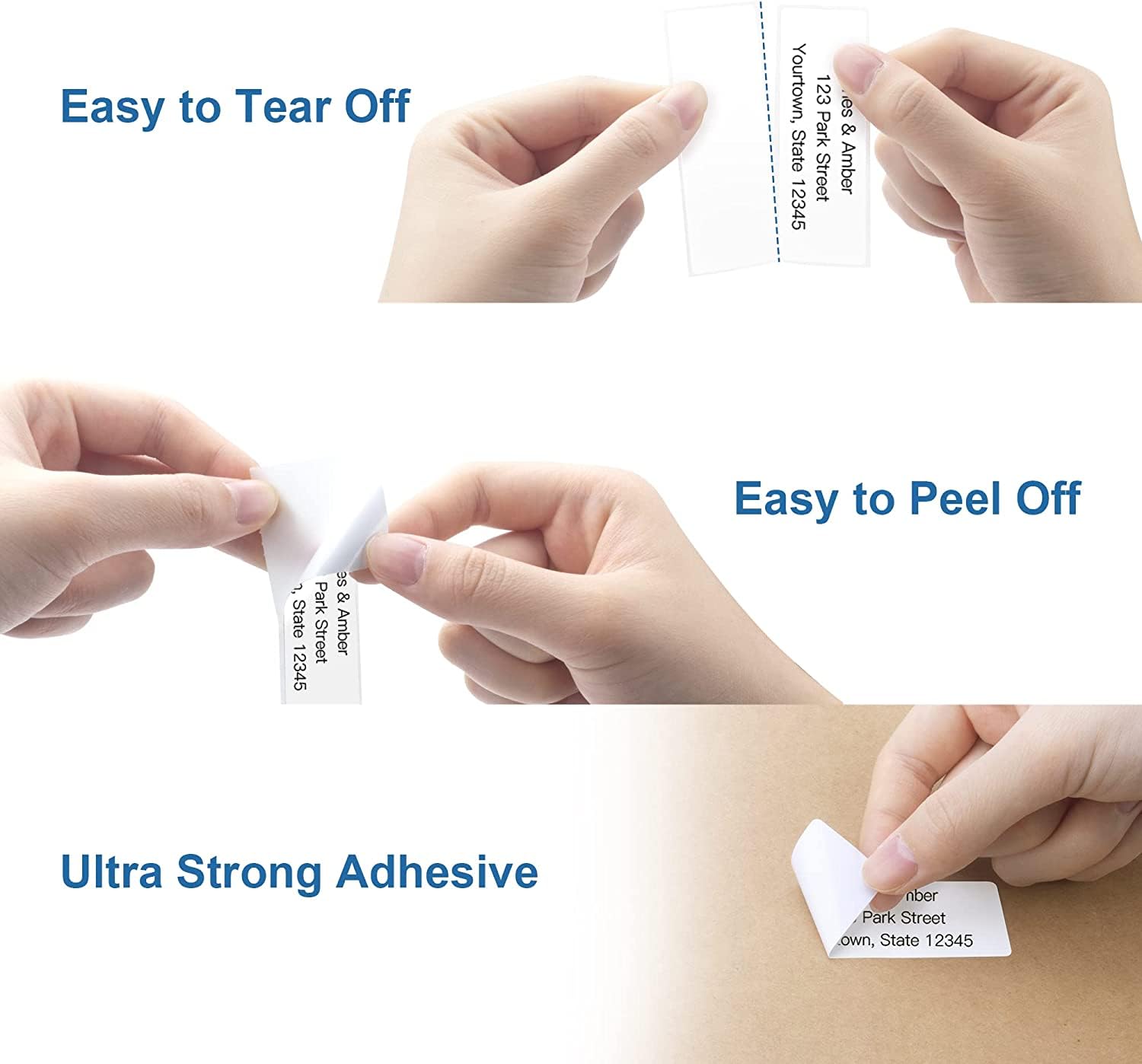 POLONO Genuine 3" x 1" Direct Thermal Label, Self-Adhesive Address Shipping Thermal Label, Barcodes, Address Postage Labels Compatible with POLONO PL60 and PL70E Label Printer (1000 Labels)