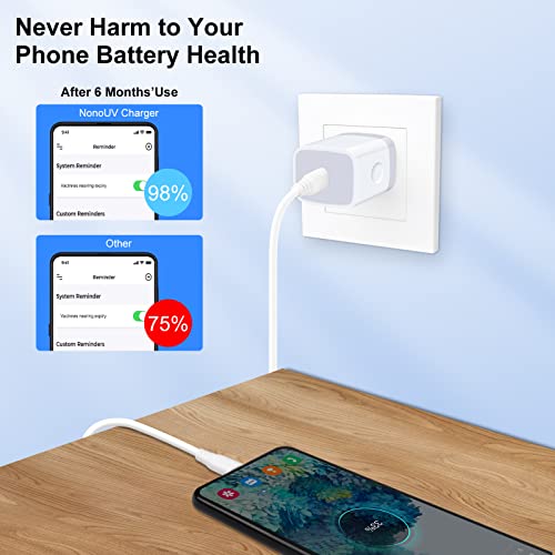 USB C Fast Wall Charger Box Pixel 7 6 Charger for Google Pixel 7 Pro 6a 6 Pro 5a 5 4a 4 XL 3a 3XL 2,Samsung Galaxy S23,A53,A13 5G,S22 Ultra,S21,S20,Z Flip 3,20W PD Power Adapter+6ft Type C to C Cable