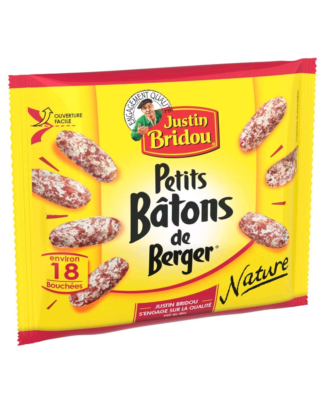 4 Bags of French Dried Sausage (saucisson sec) 100g - Justin Bridou - Very Popular in France