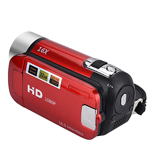 Onlyliua Ultra HD Digital Video Camera, 2.7" TFT-LCD 270 ° Reversible Screen, 16 Times Digital Zoom, Electronic Anti-Shaking, Built-in Mic and Speaker, Gift for Boys and Girls