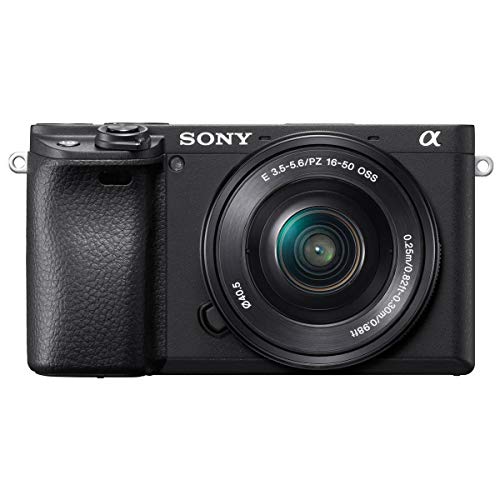 Sony Alpha a6400 24.2MP Mirrorless Digital Camera with 16-50mm f/3.5-5.6 OSS Lens, Bundle with Bag, Intervalometer, Filter Kit, Battery, Charger, 64GB SD Card + Case, Tripod, PC Software Kit + More