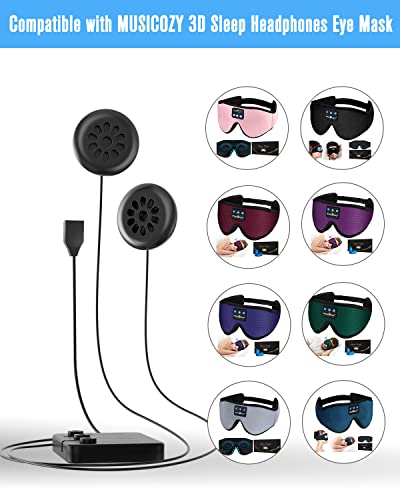 MUSICOZY Bluetooth 5.2 Module & Speakers for 3D Sleep Headphones Eye Mask with Charging Cable