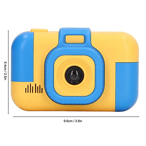 Kids Digital Camera, Portable ABS Kids Digital Camera with Cartoon Photo Frame Dual Cameras 40MP Support Video Recording Round Lovely Childrens Camera