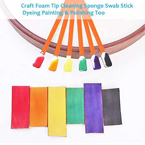 Wellgler's Foam Cleaning Swab,for Electronics, Camera, Optical Lens Cleaning and Clean Inkjet Printer (200pcs Orange)