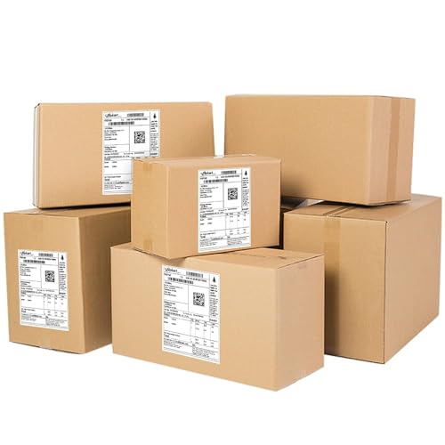 L LIKED 4 Rolls 4" x 6" Direct Blank Thermal Shipping Labels with 450 Labels/Roll - Compatible with Zebra 2844 ZP-450 ZP-500 ZP-505 (4 Rolls - 1800 Labels)