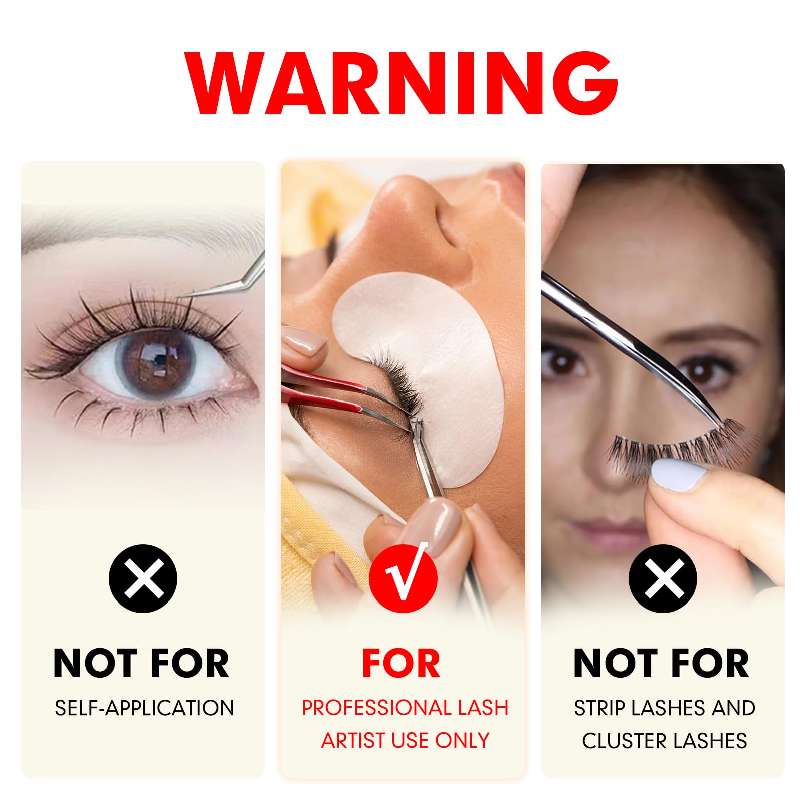 Extra Strong Eyelash Extension Glue | Heasoy Waterproof Lash Glue | 1 Sec Drying time | Retention 8 Weeks | Individual Lash Glue Long Lasting DIY for Semi-Permanent Extensions | Professional Use Only