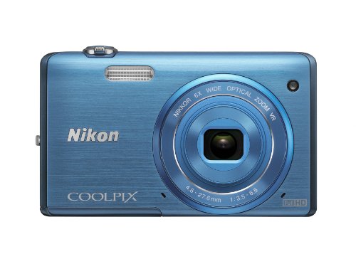 Nikon COOLPIX S5200 Wi-Fi CMOS Digital Camera with 6x Zoom Lens (Blue) (OLD MODEL)