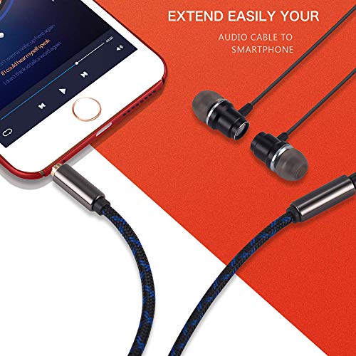 Ruaeoda 3.5mm Aux Cord 30 ft Bundle with 3.5mm AUX Extension Cable 20 ft