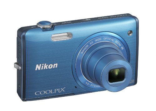 Nikon COOLPIX S5200 Wi-Fi CMOS Digital Camera with 6x Zoom Lens (Blue) (OLD MODEL)