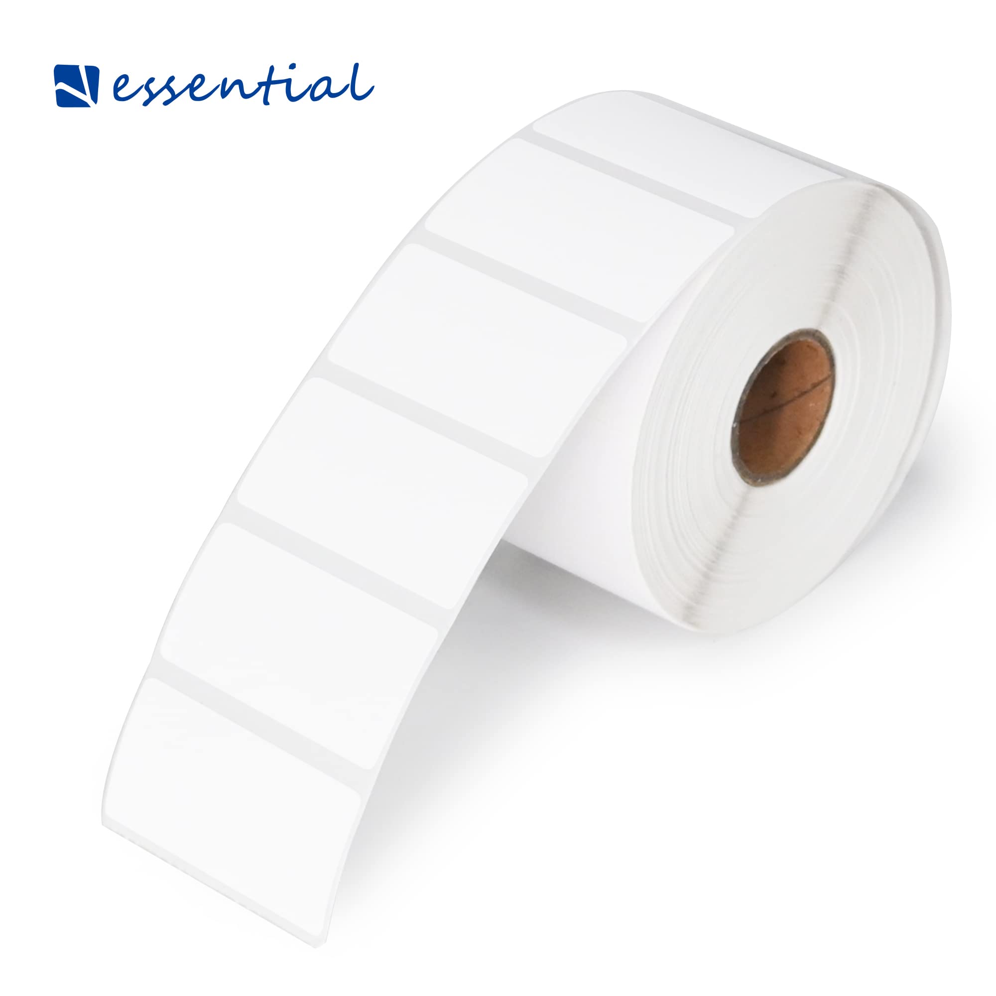 ESSENTIAL 2"x 1" White Direct Thermal Barcode Labels, Shipping Labels, Compatible with Zebra & Rollo Label Printer, 1300 Labels of Roll (1 Roll)