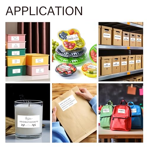 PARLAIM Rectangle Thermal Sticker Labels, 1000PCS Commercial Grade Square Direct Thermal Printer Labels for Address Shipping Label,UPC QR Code, Name Tag, Price Sticker (White)